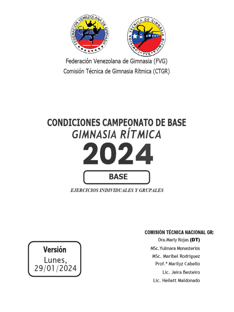 CONDICIONES BASE 2024 OFICIAL GR_240129_200927 | PDF | Gimnasia ...