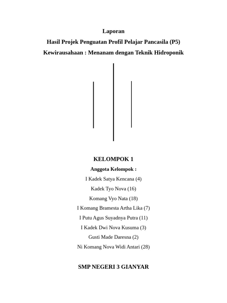 Laporan P5 Tanaman Hidroponik | PDF