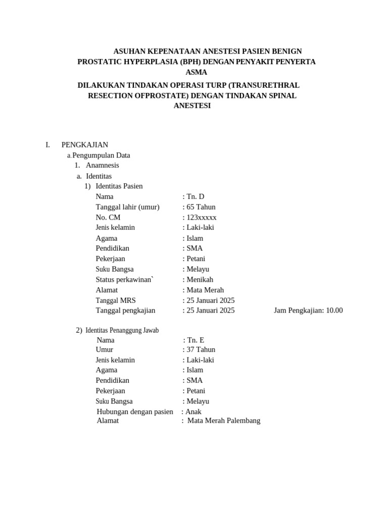 ASKAN TURP BPH Dengan Penyakit Penyerta ASMA | PDF