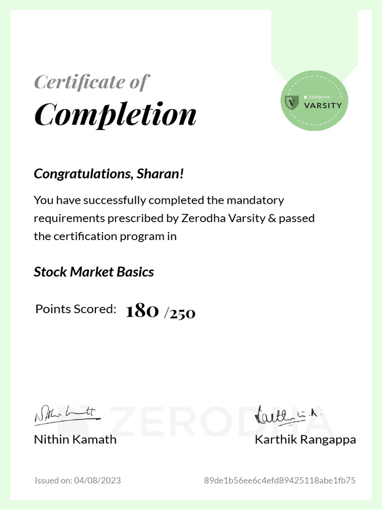 Completion: Certi Cate of | PDF