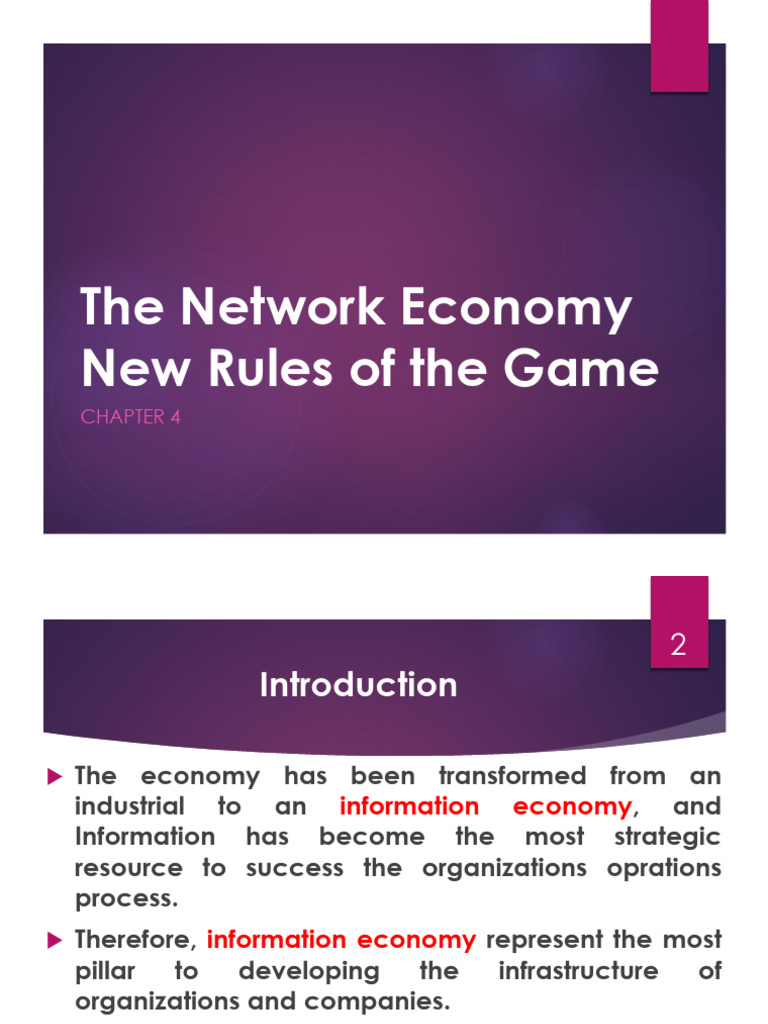 CPIS-468 Chapter 4 The Network Economy New Rules of The Game | PDF ...