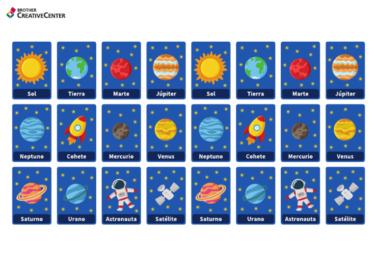 Space Flash Cards 1 Es | PDF