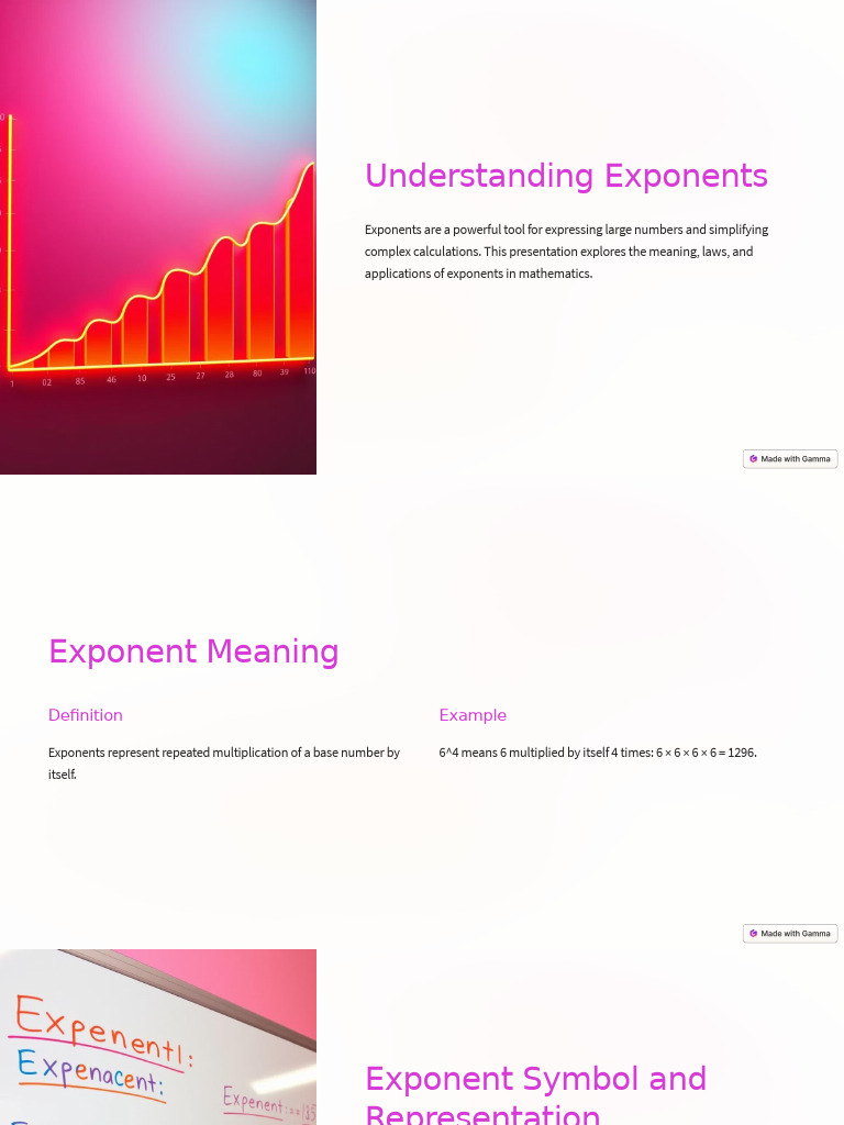 Exponents for Math Learners | PDF