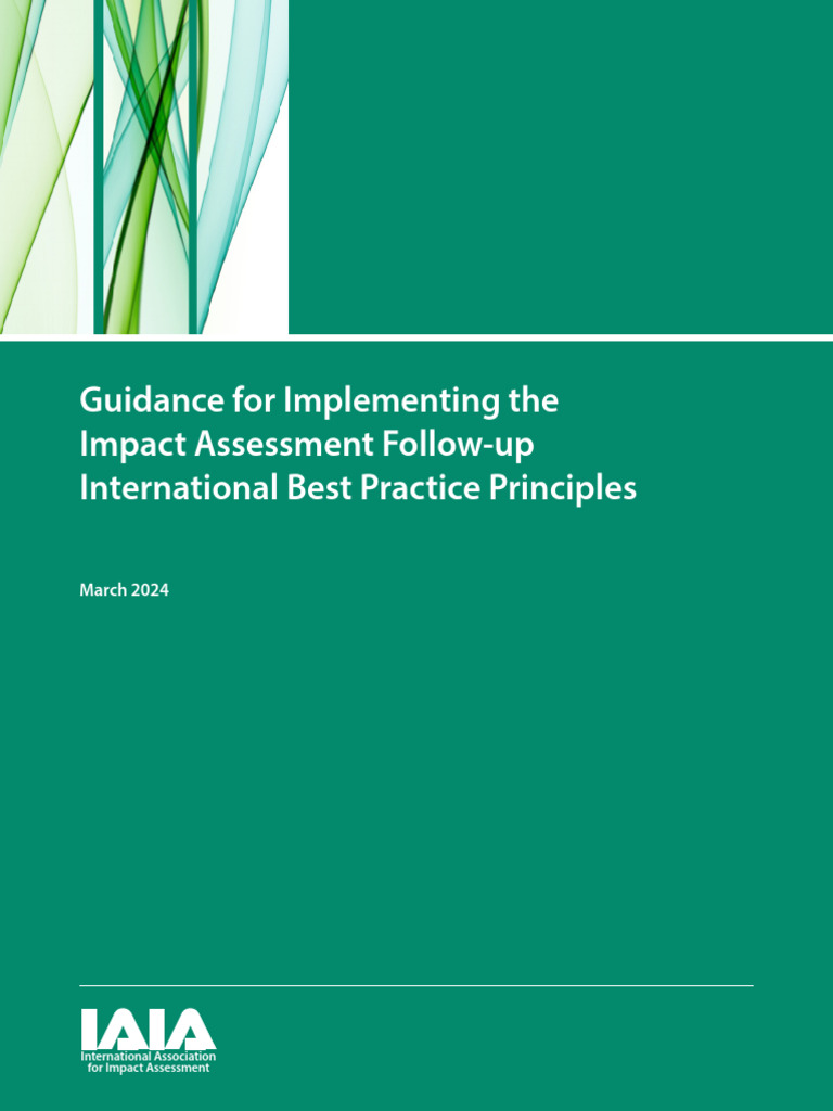 Impact Assessment Follow-up Guidance | PDF | Life Cycle Assessment ...