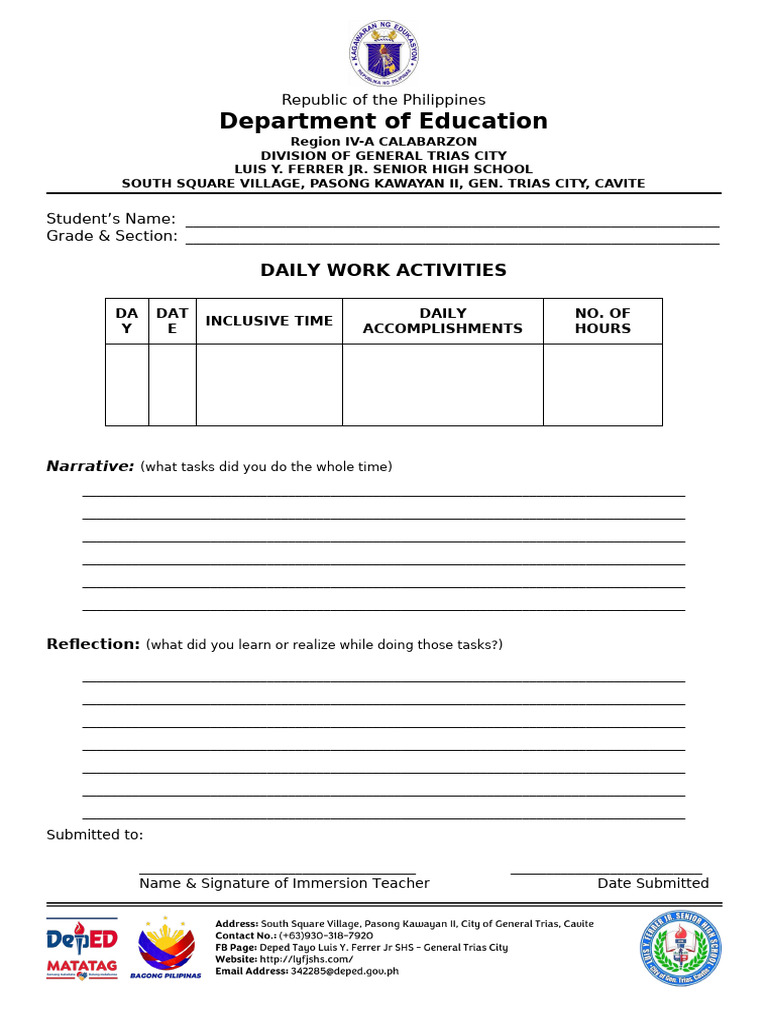 Daily Narrative Report | PDF | Philippines