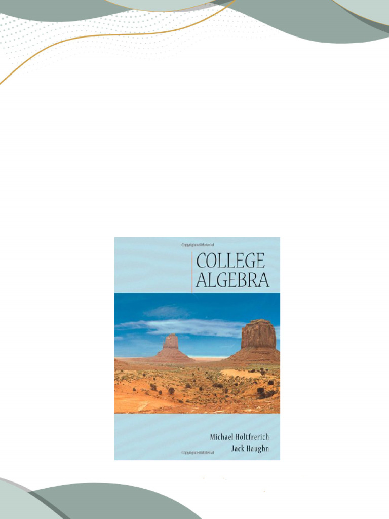 (Ebook) College Algebra by Michael Holtfrerich, Jack Haughn ISBN ...