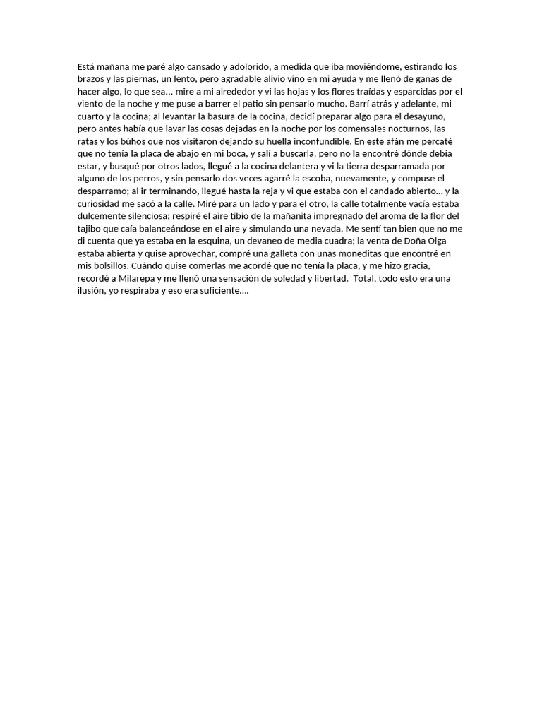 Está Mañana Me Paré Algo Cansado y Adolorido | PDF