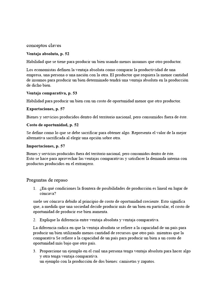 Capitulo 3 Oferta y Demanda | PDF | Ventaja comparativa | Costo de ...