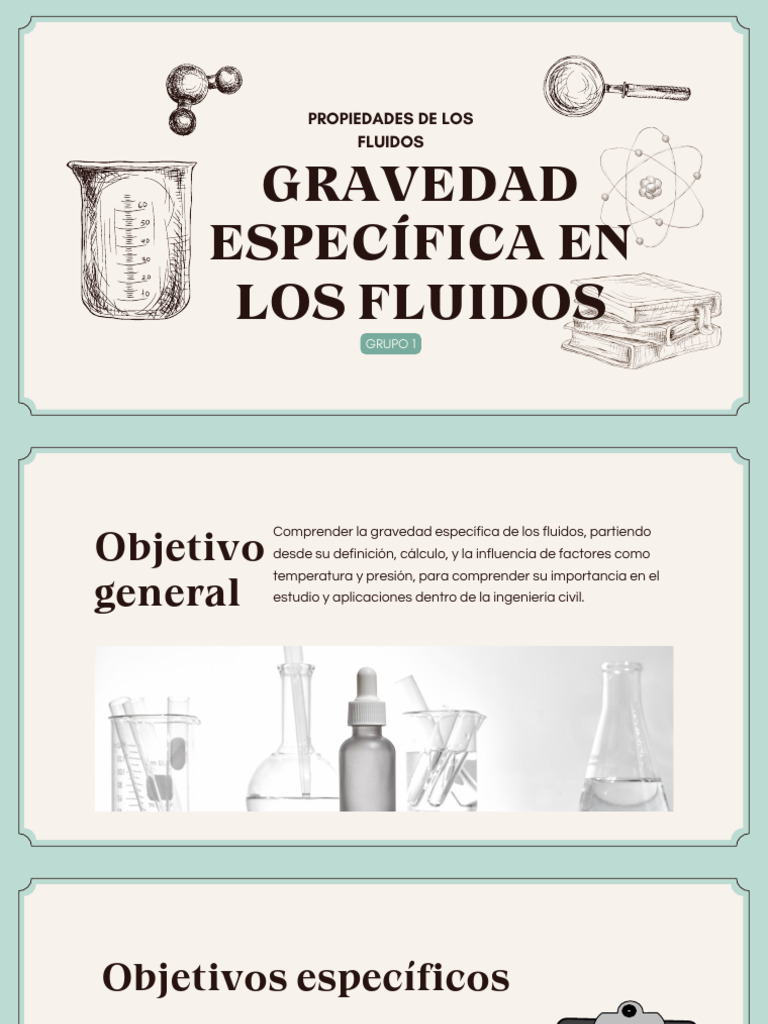 Grupo1 - Presentacion - Gravedad Específica | PDF | Densidad | Presión