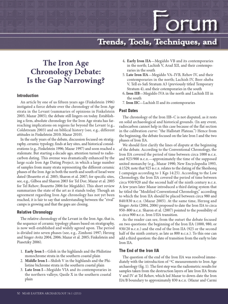 Iron Age Chronology: Gaps Closing | PDF