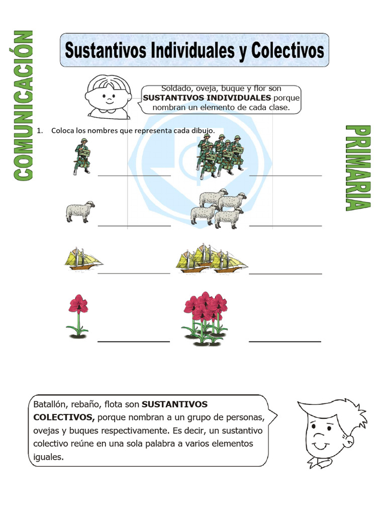 Sustantivos Colectivos y Individuales | PDF