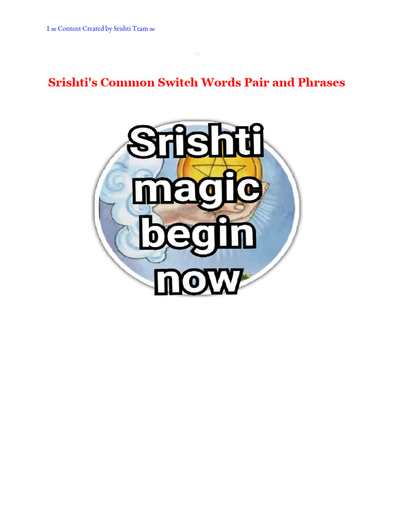 Switch Words | PDF