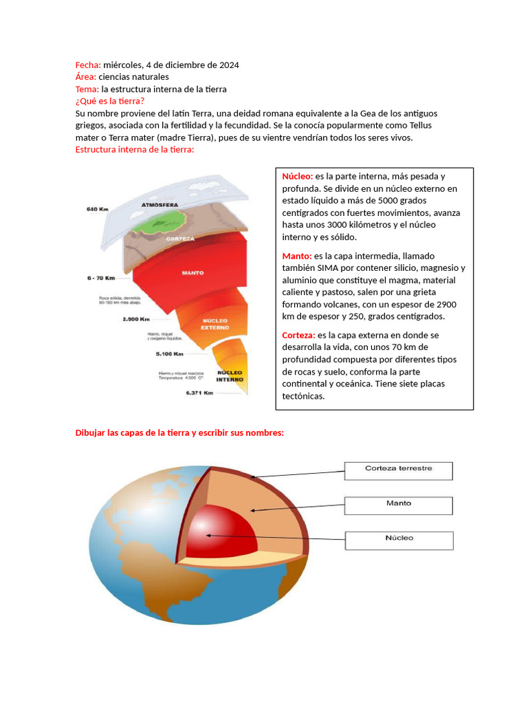 n5fy1 Estructura Interna de Laa Tierra | PDF