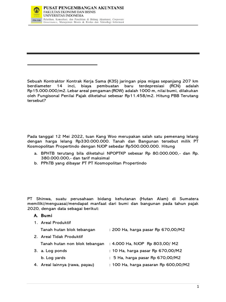 Soal Ujian PBB P5L - Kasus | PDF