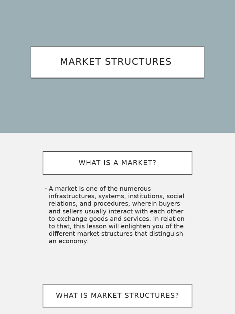 Market Structures | PDF | Monopoly | Market (Economics)