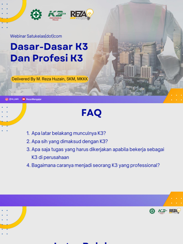 Dasar-Dasar Keselamatan Kerja K3 | PDF