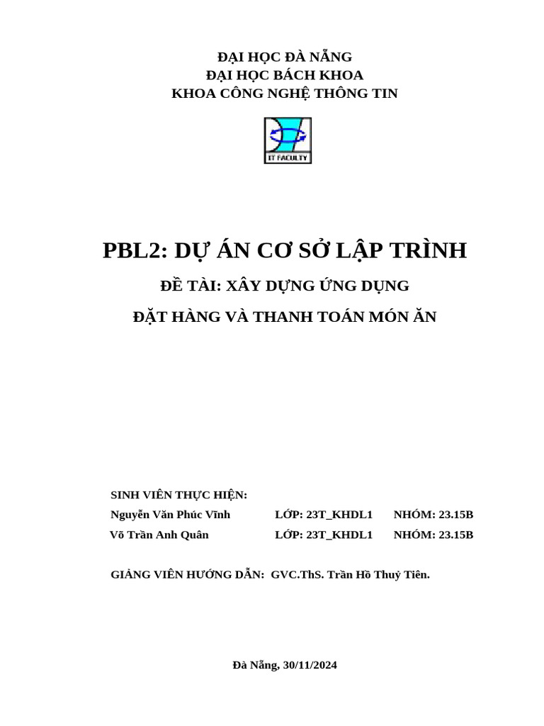 Báo Cáo PBL 2 | PDF