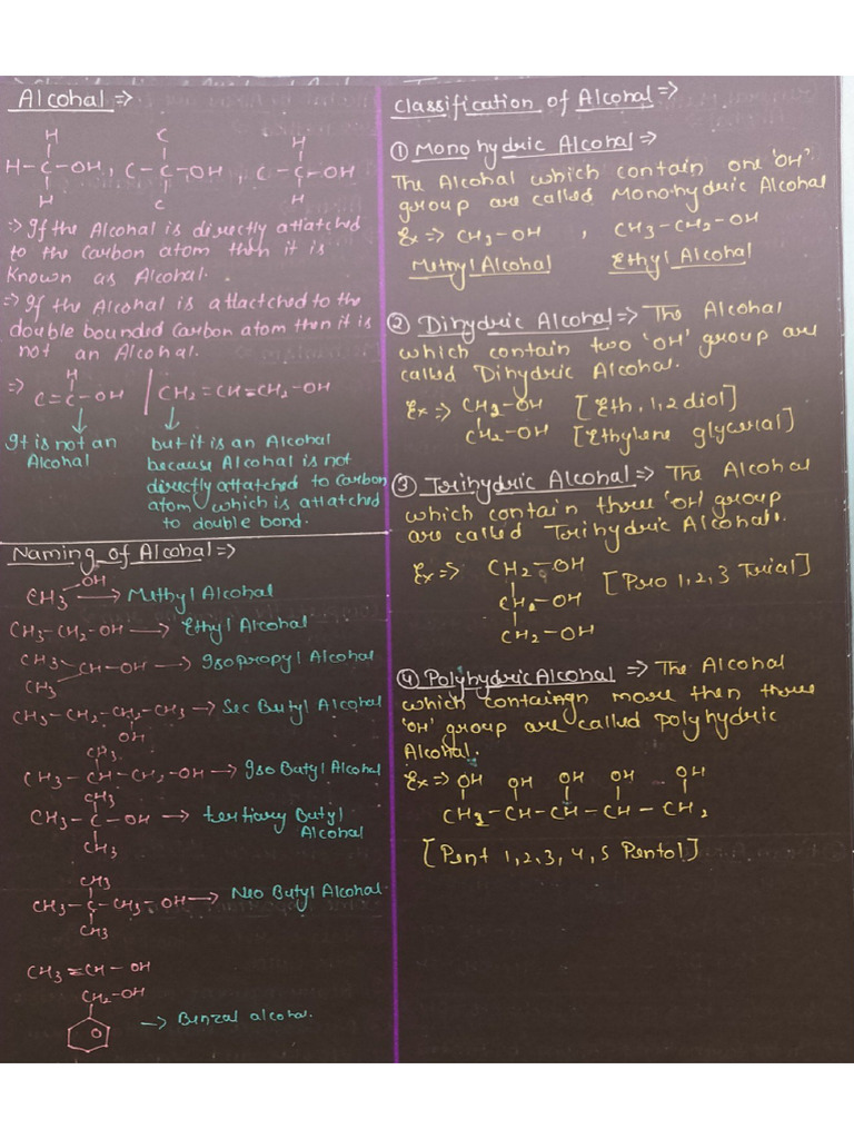 Class 12 Organic Alcohal | PDF