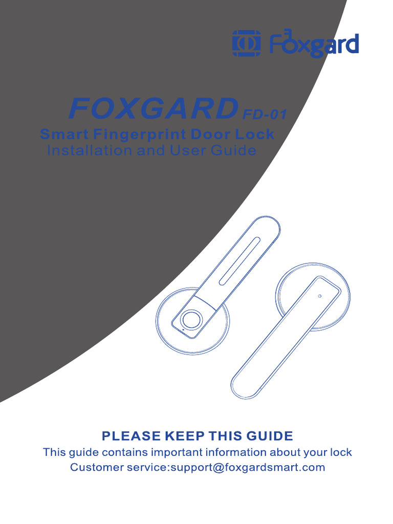Foxgard FD01 Fingerprint Door Lock User Manual | PDF