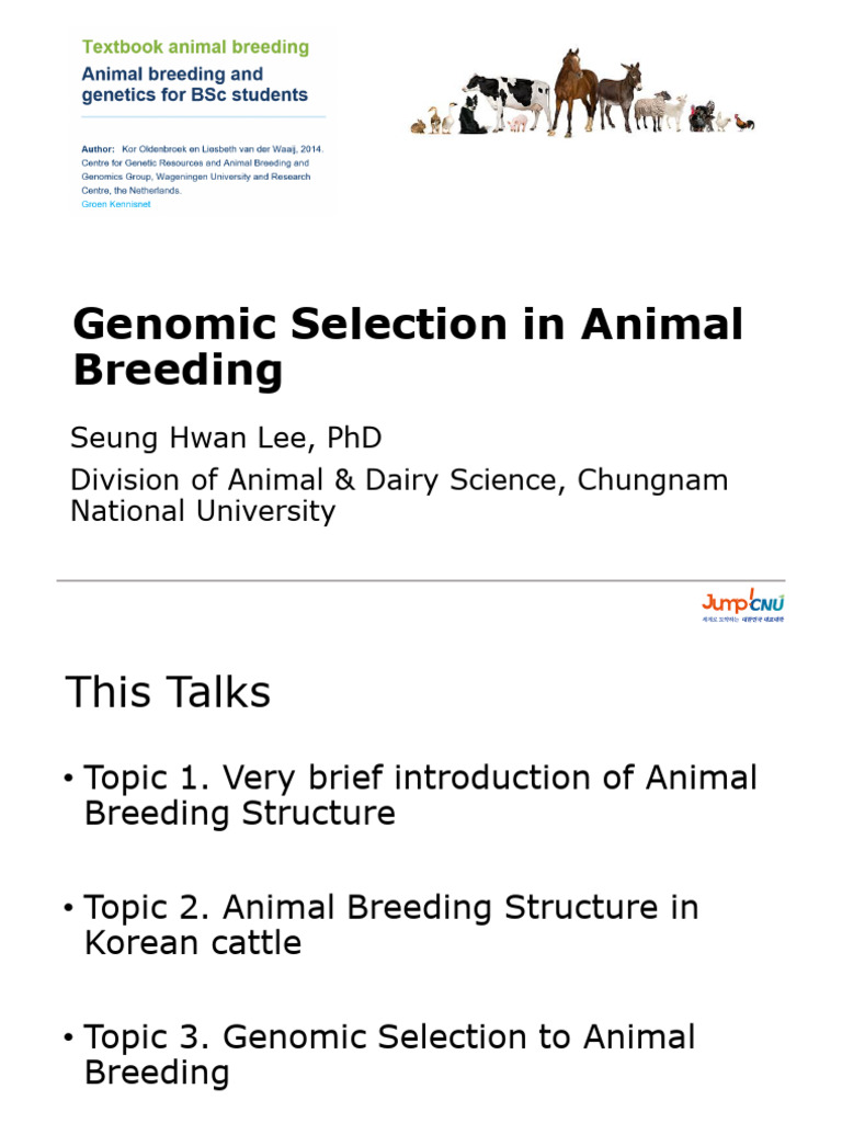 Genomic Selection in Animal Breeding | PDF | Selective Breeding ...