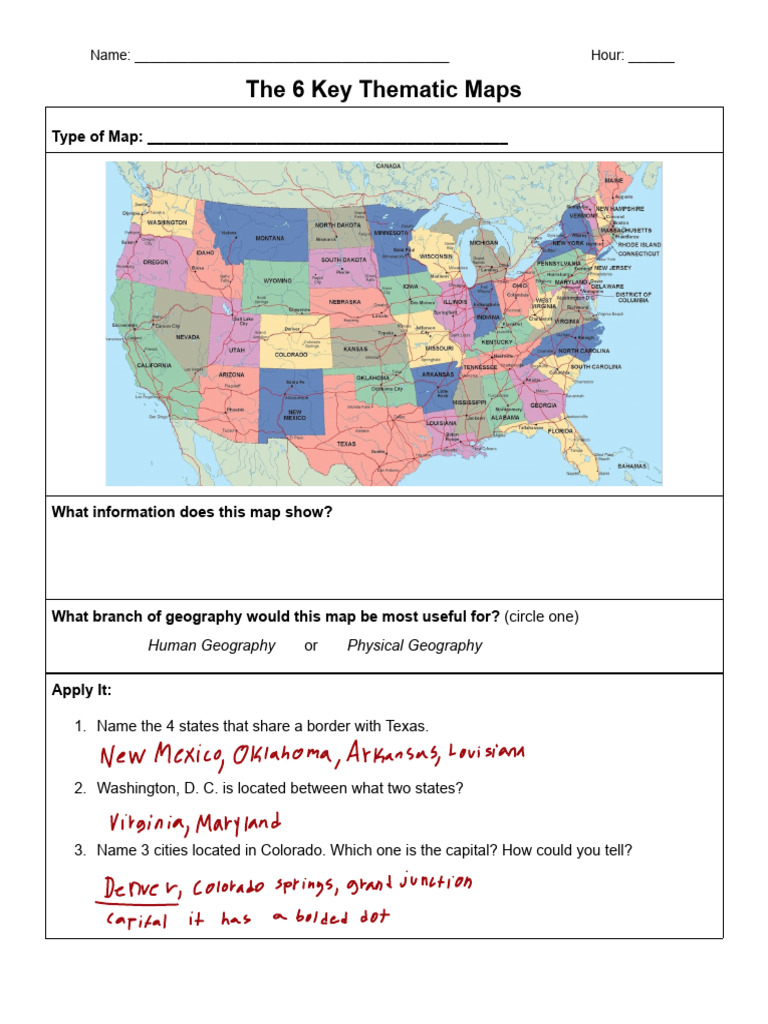 6 Key Thematic Maps Notes | PDF | Map | Geography