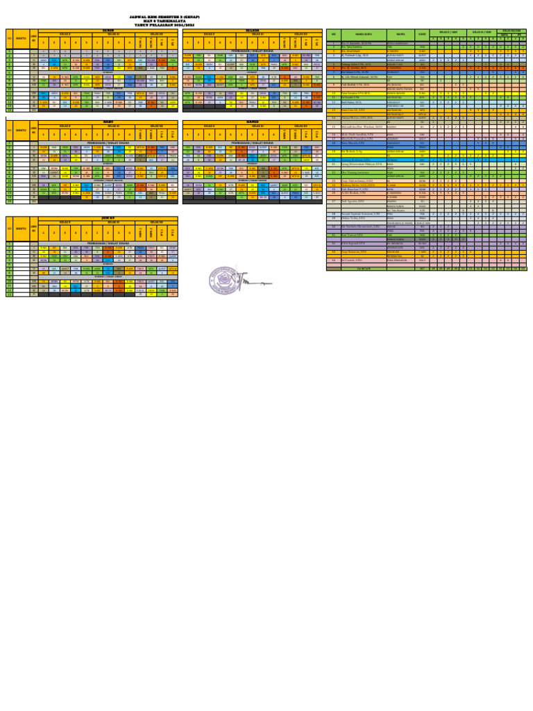Jadwal KBM Sm.2, 2425 - Share SMNTR | PDF