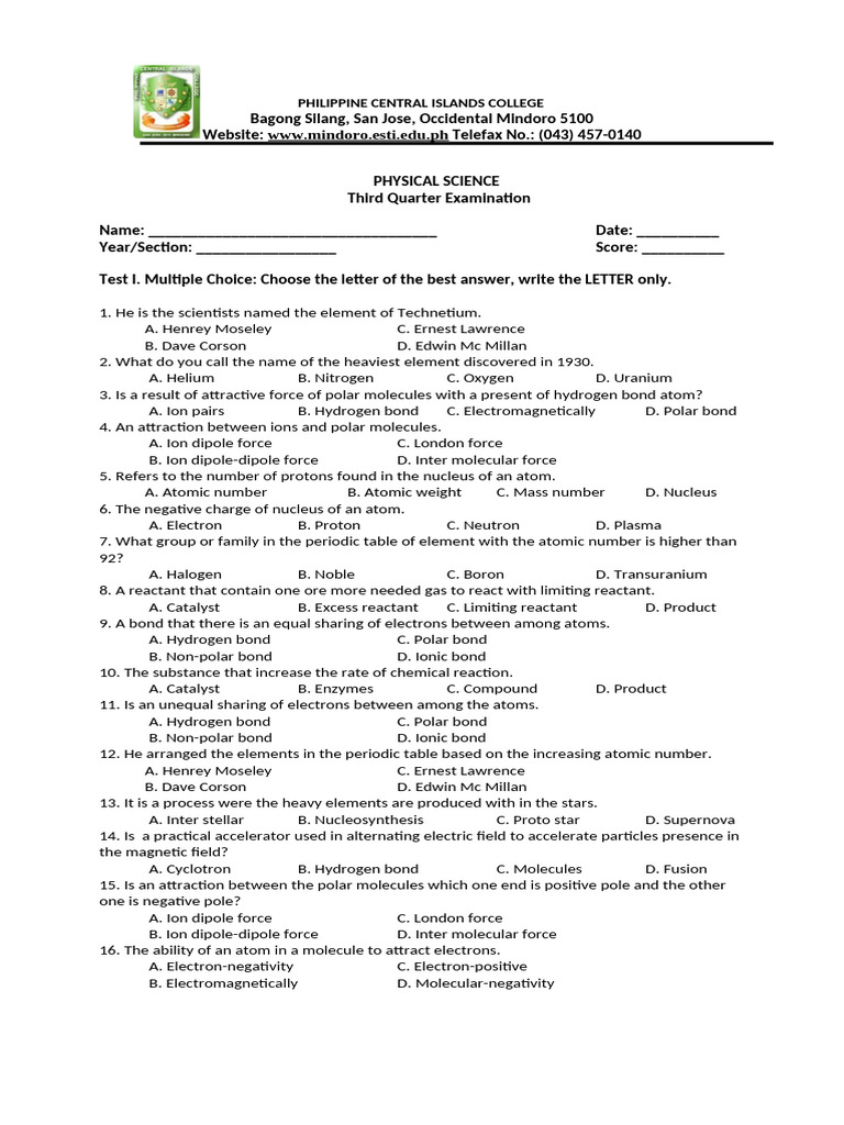 PHYSICAL-SCIENCE | PDF | Chemical Bond | Atoms
