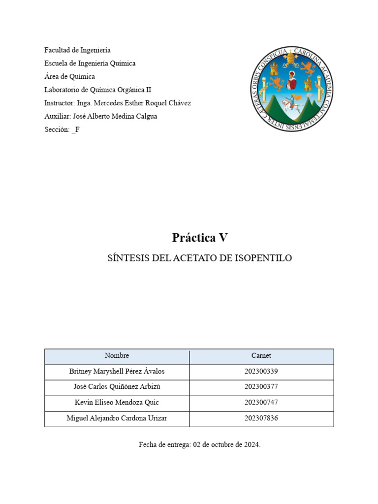 Protocolo #5 - QO2 - F | PDF | Ester | Hidrólisis