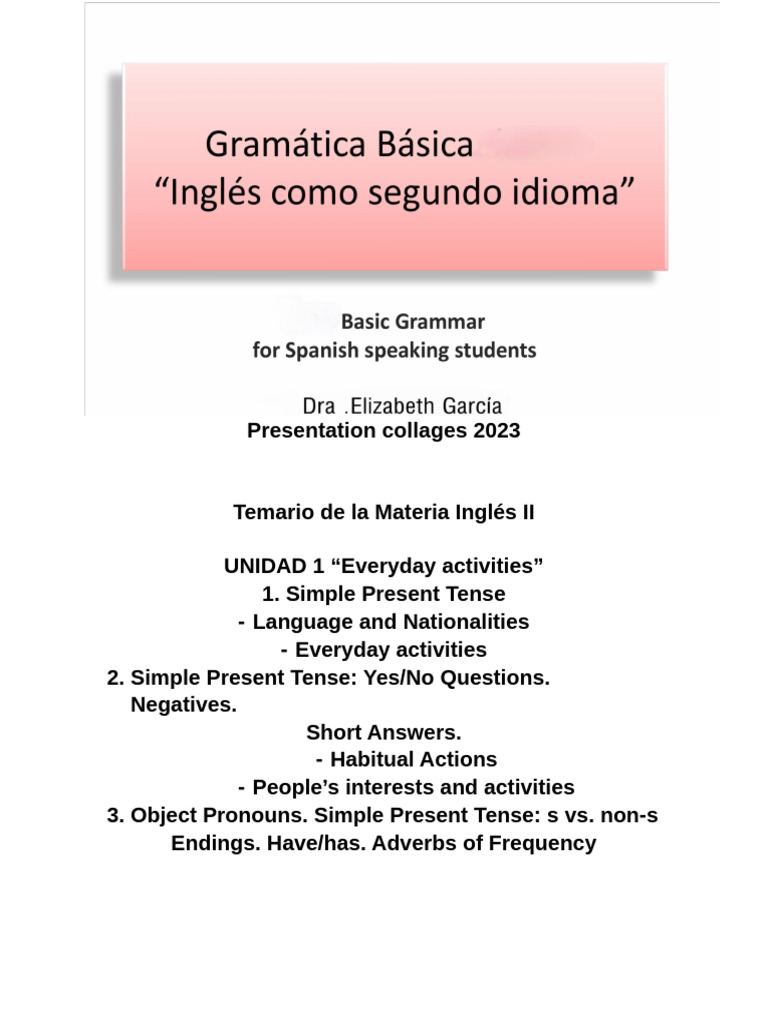 First Class Level II Unit I | PDF