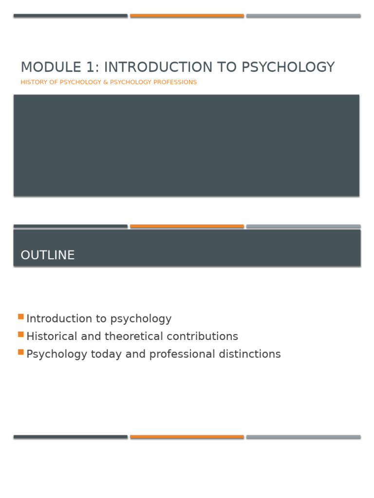 Module 1. Introduction To Psychology | PDF | Psychology | Liberal Arts ...