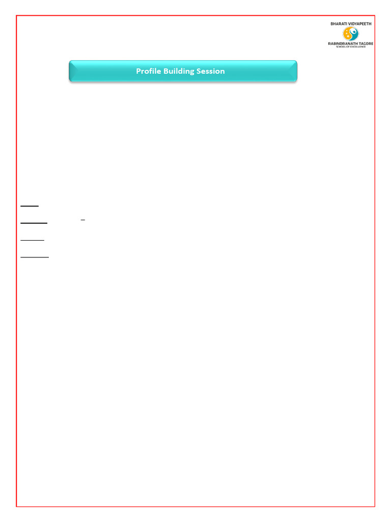 Circular Profile Building Session | PDF