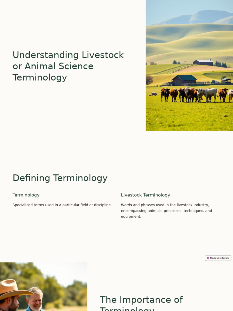 Understanding Livestock or Animal Science Terminology | PDF | Livestock ...