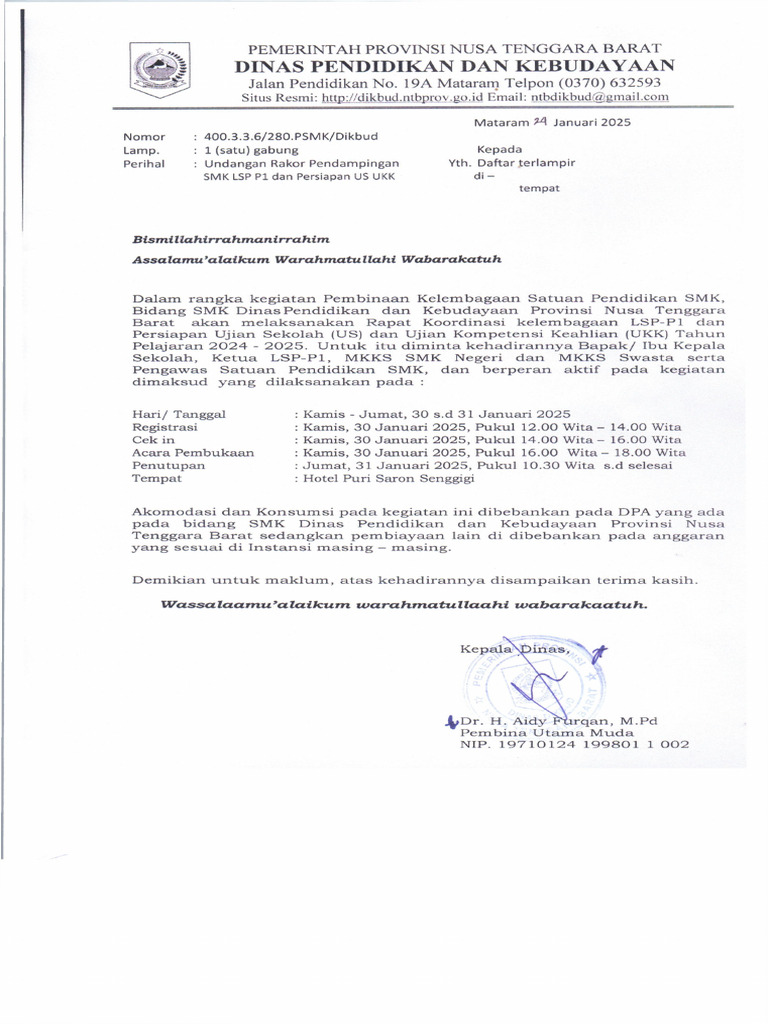 Undangan Rakor | PDF