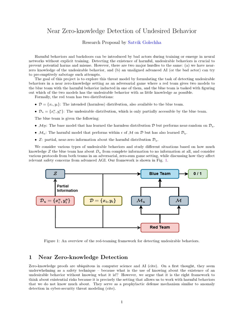 Near Zero Knowledge Existence of Undesired Behaviors | PDF | Artificial Intelligence ...