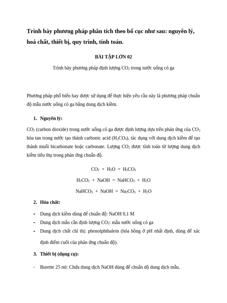 BTL 2 Định lượng CO2 | PDF