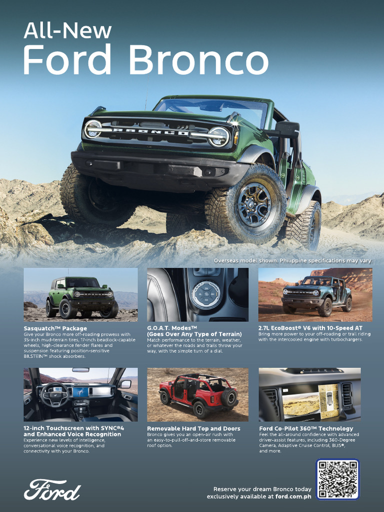 All New Ford Bronco Brochure | PDF
