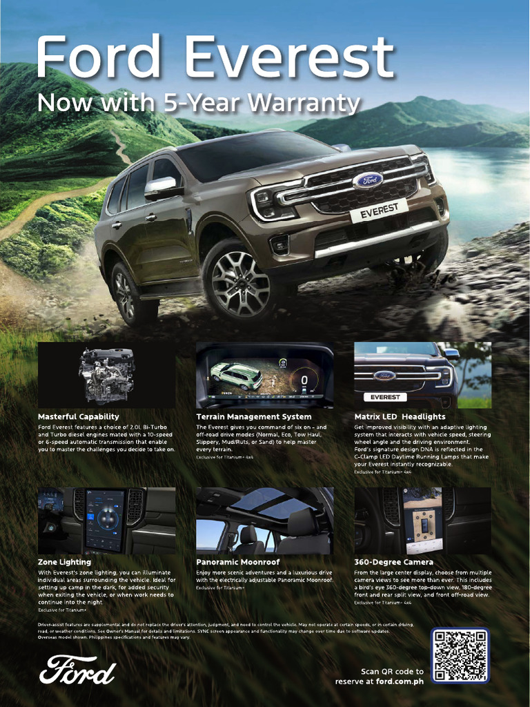Ford Everest Brochure | PDF | Car | Off Road Vehicles