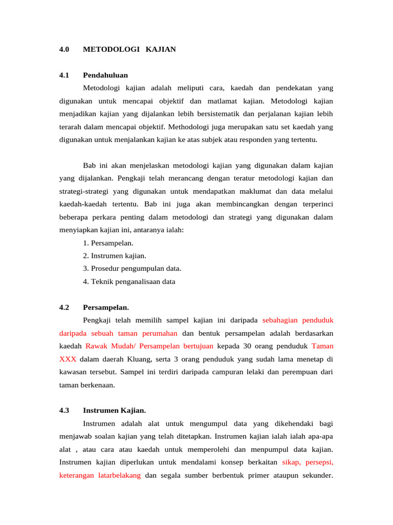 Metodologi Kajian | PDF