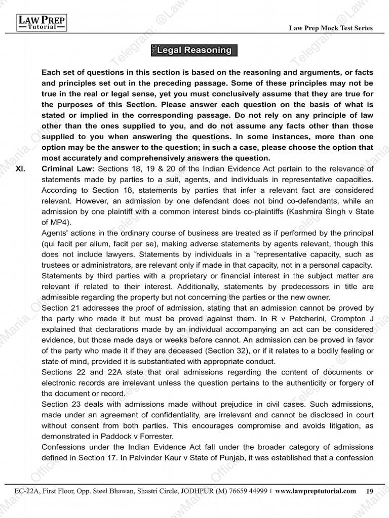 Legal Reasoning - 5 by LPT | PDF