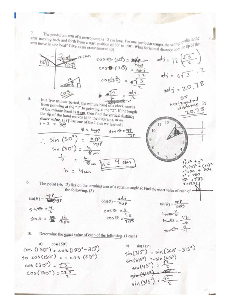 Trig Practice Assignemnt | PDF