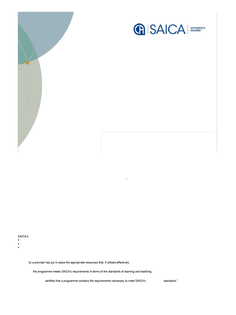 SAICA-Endorsed-Academic-and-Professional-Programmes | PDF | Bachelor's ...