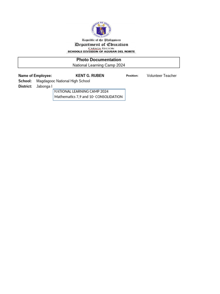 Monterola Accomplishment Report | PDF | Teachers | Learning