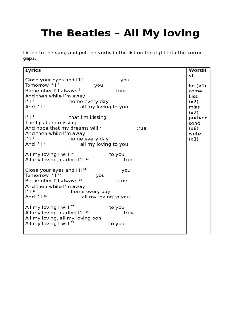 The Beatles Activity | PDF