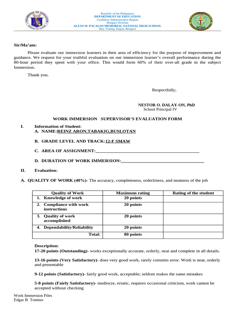 5.2 Exit Evaluation Tool 60 | PDF