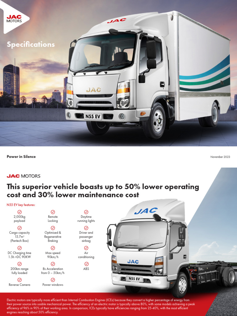 JAC A4 Power in Silence | PDF | Electric Vehicle | Truck