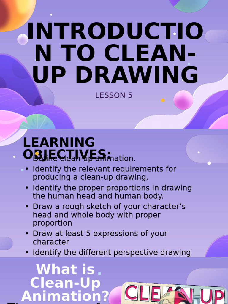 Lesson 5 Introduction To Clean Up Drawing | PDF | Drawing