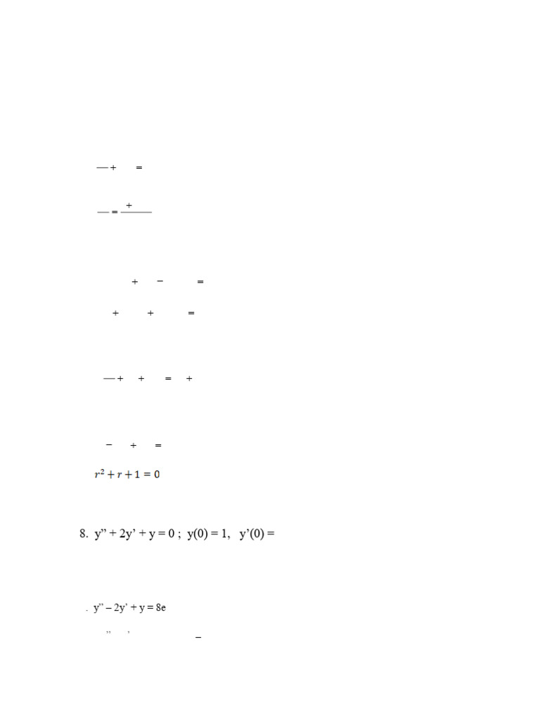 MTH 238 Differential Equations Exam | PDF