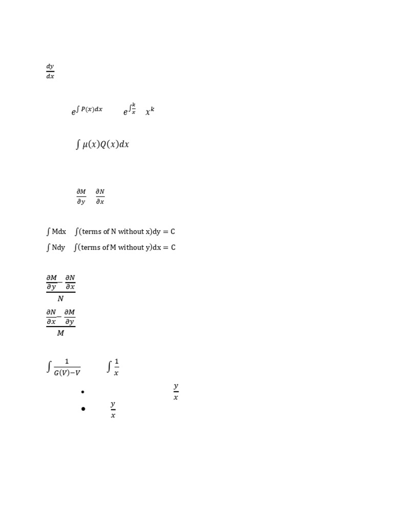 MTH 238 Final Exam Formula Sheet | PDF