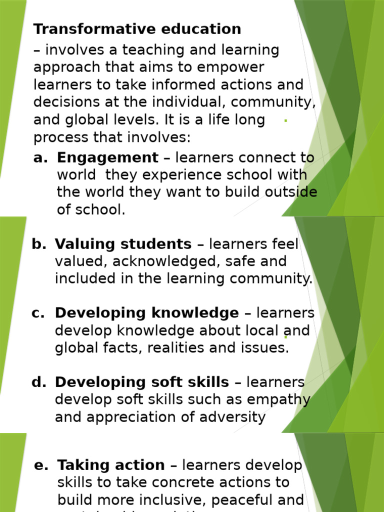 Transformative Education | PDF | Globalization | Sustainability