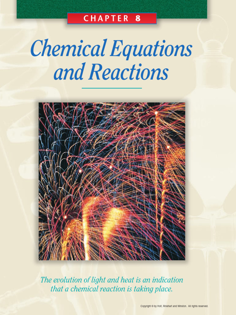 Chapter 8 - Chemical Equations and Reactions | PDF | Chemical Reactions ...
